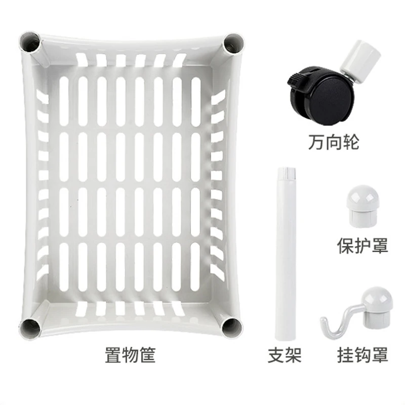 Trolley Shelving Movable Snack Shelving Dorm Floor Shelving Double ...