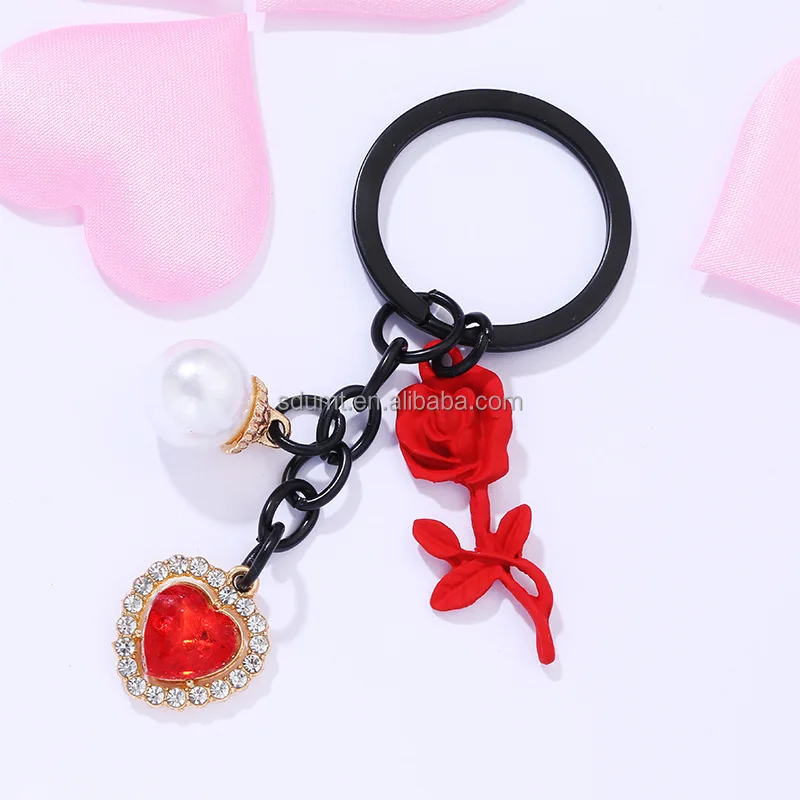 New Love Couple Pendant Car Bag Keychain Gifts Embrace Splicing Key ...