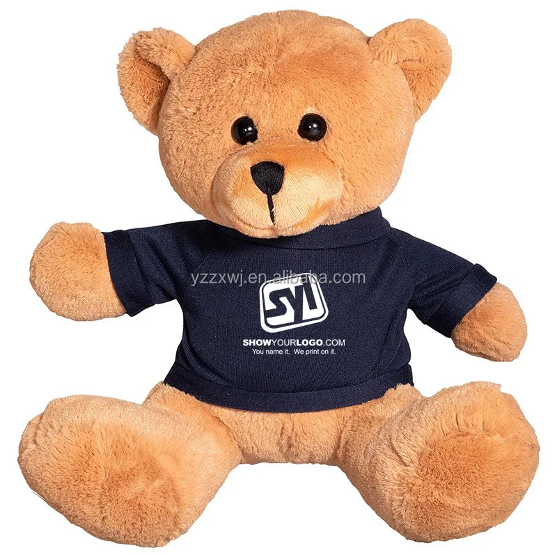 Customized Plush Animal Toy with T-shirt logo Low MOQ Custom Logo Plush ...