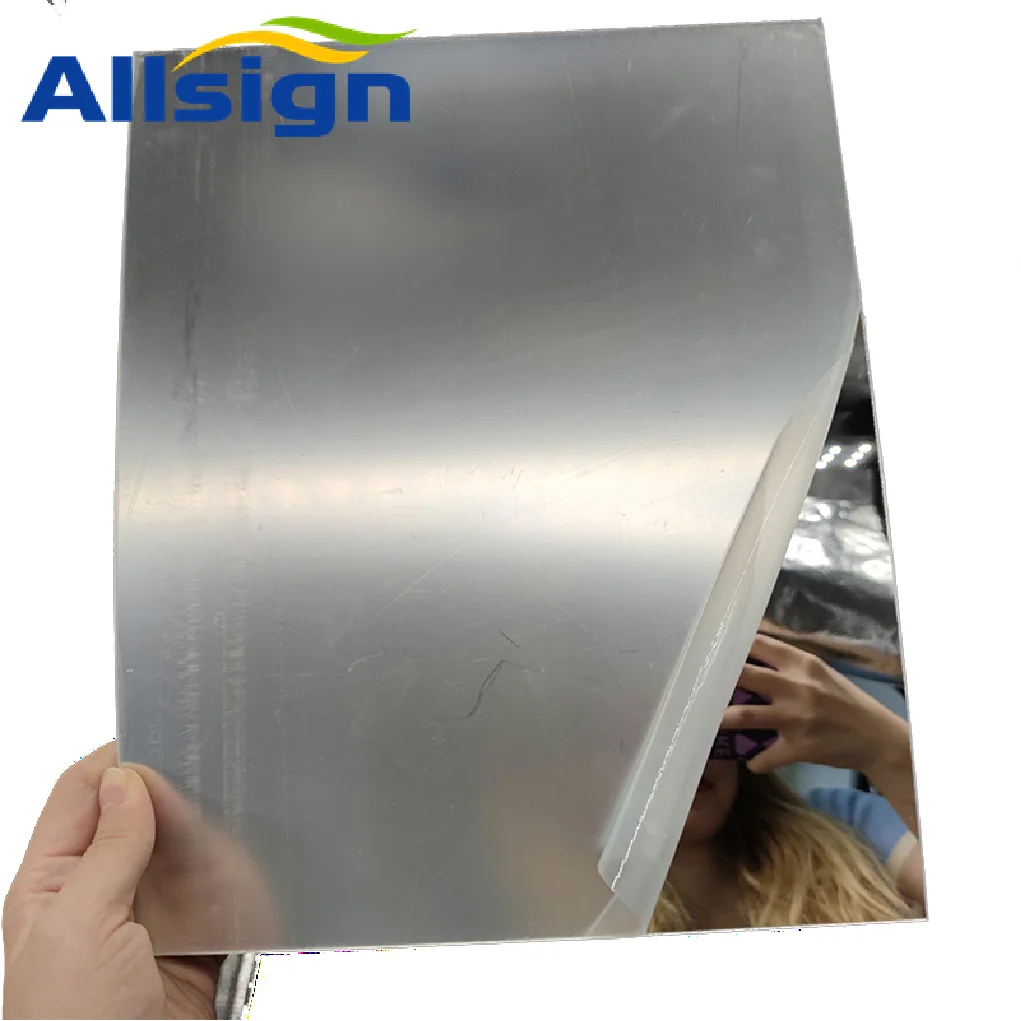 ALLSIGN Reflective Mirror Finished Plastic Sheet Mirror