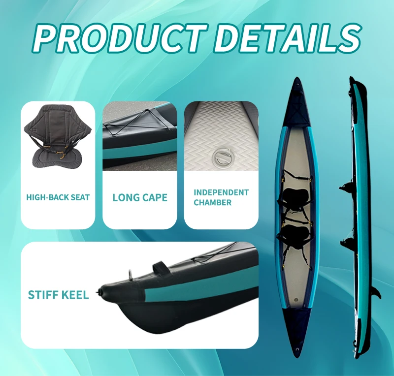 Factory Directly Foldable Pvc Kayak Inflatable Single/double Person ...