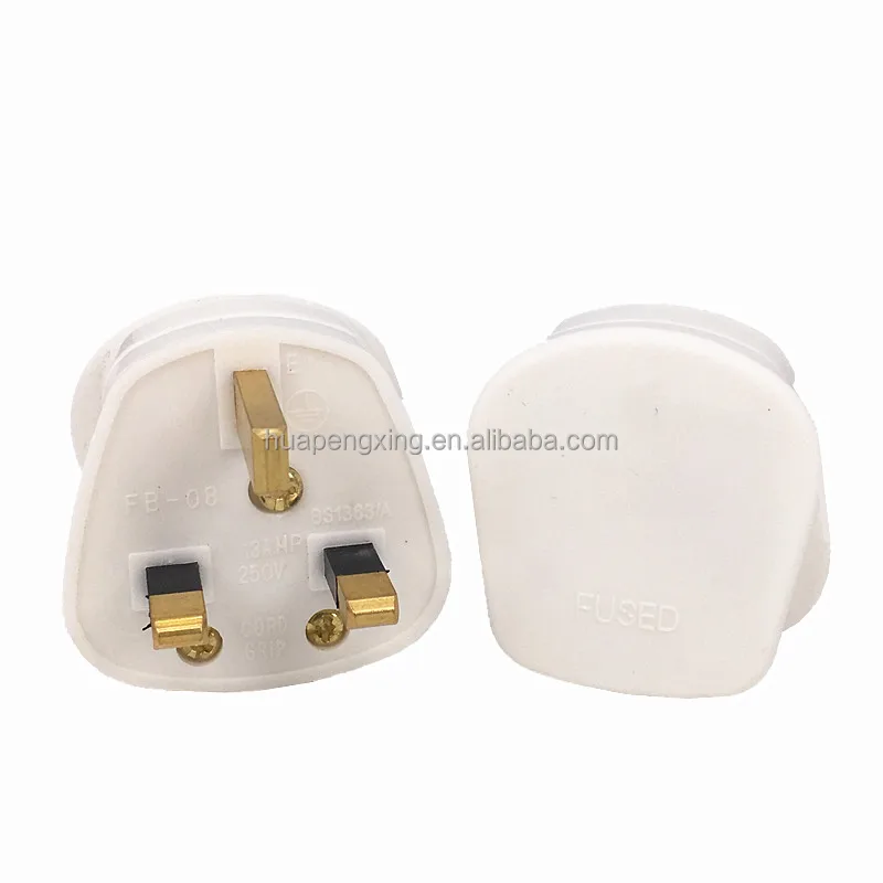 Black White 13a Bs1363 Uk Fused Power Cords Assemble Plugs Sockets Britain Wired Cable Converter ...