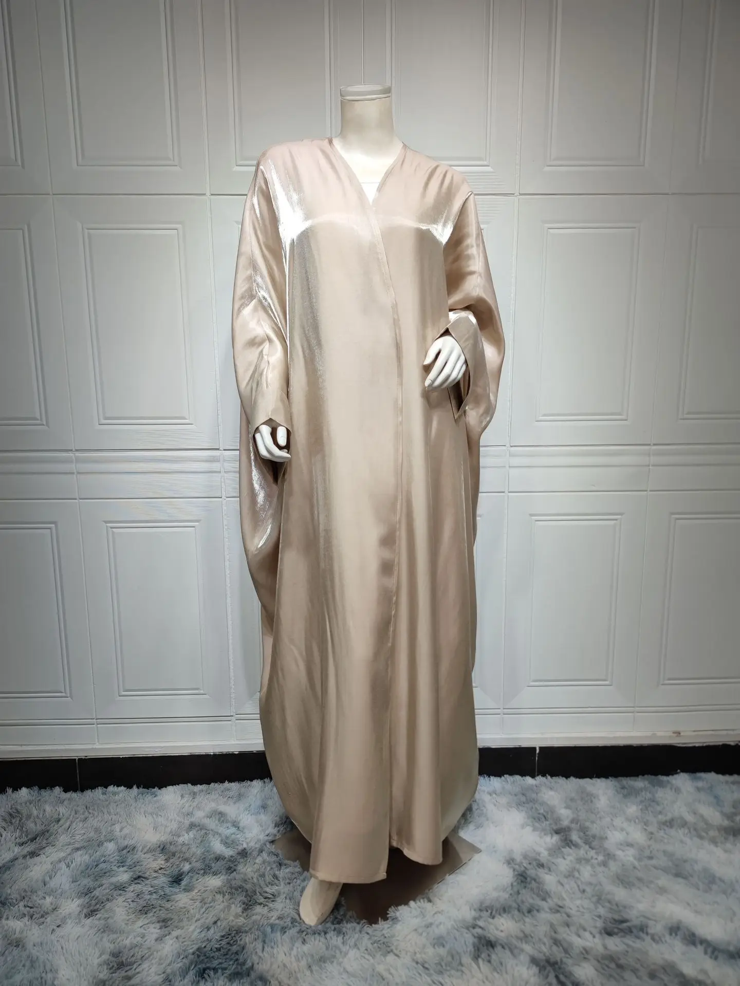 Shiny Middle Eastern Robe Patchwork Muslim Two-piece Dress Muslim ...
