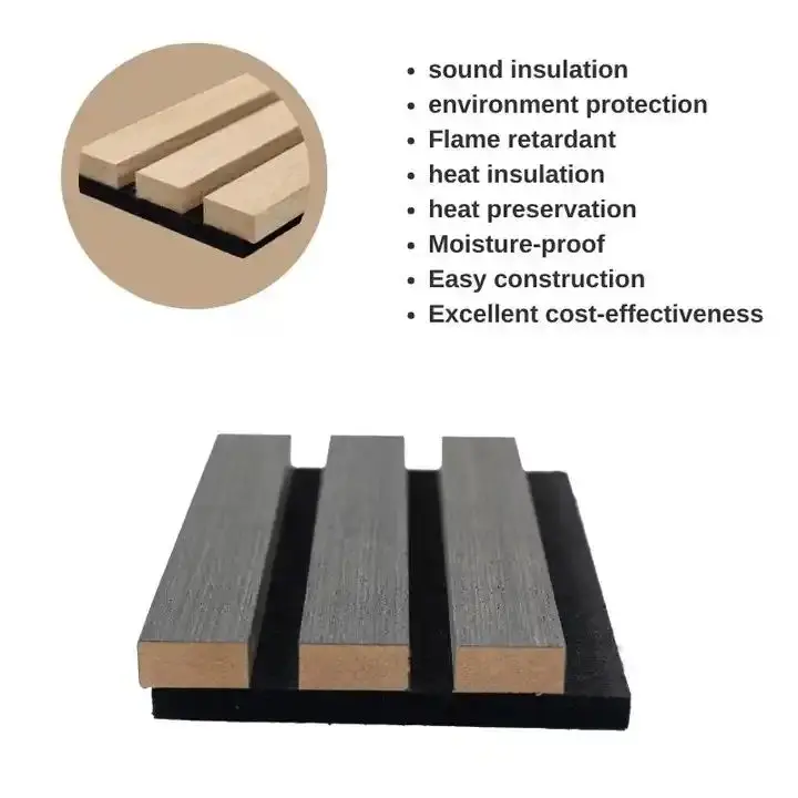 Akupanel Acoustic Wood Wall Panel Wooden Slat Acoustic Panel For Living ...