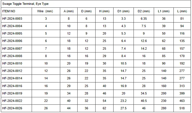 Swage Toggle Terminal Eye Type Rigging Hardware High Polished 304 316 ...