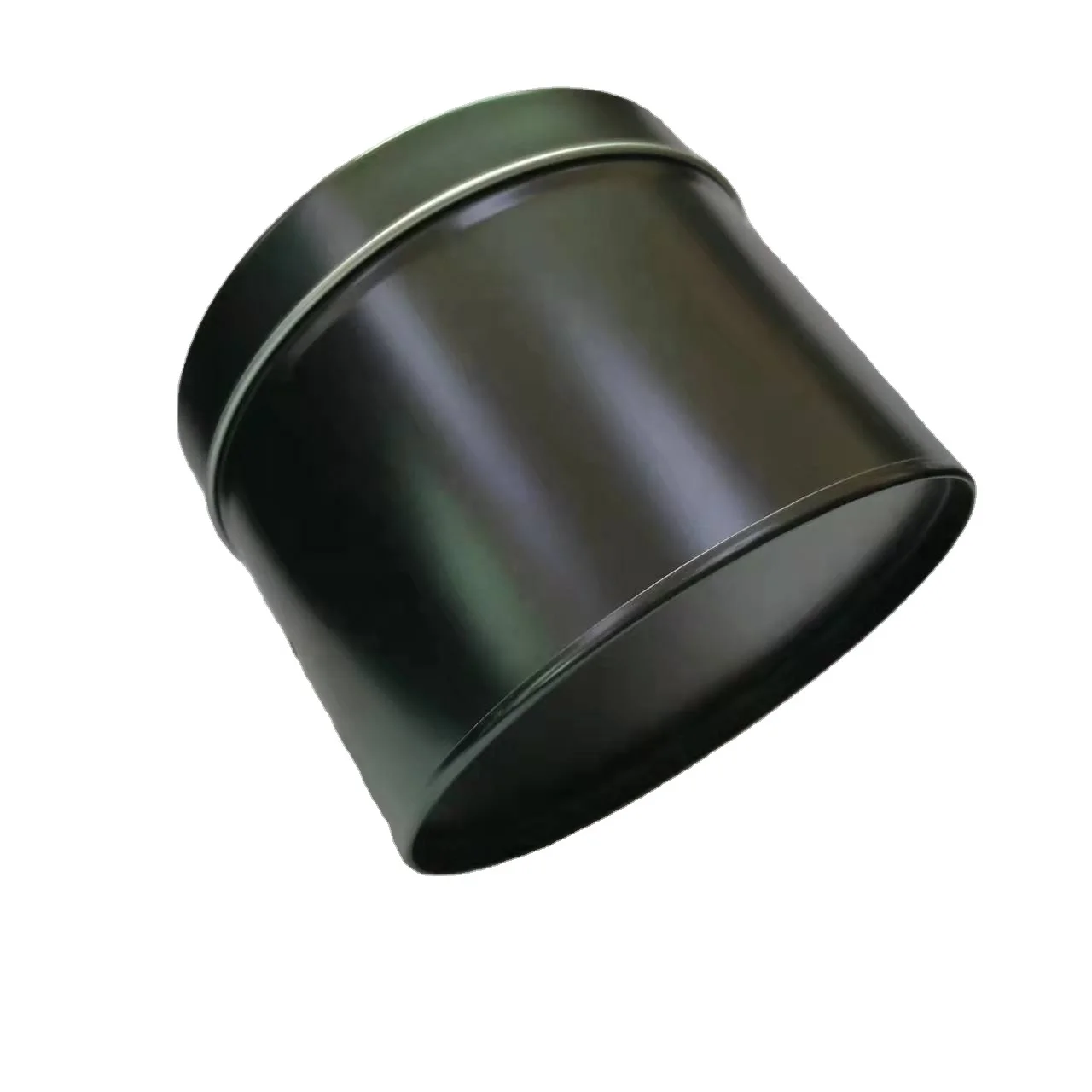 Circular Tins With Window Pvc Lids Black Round Tin Cans With Clear ...