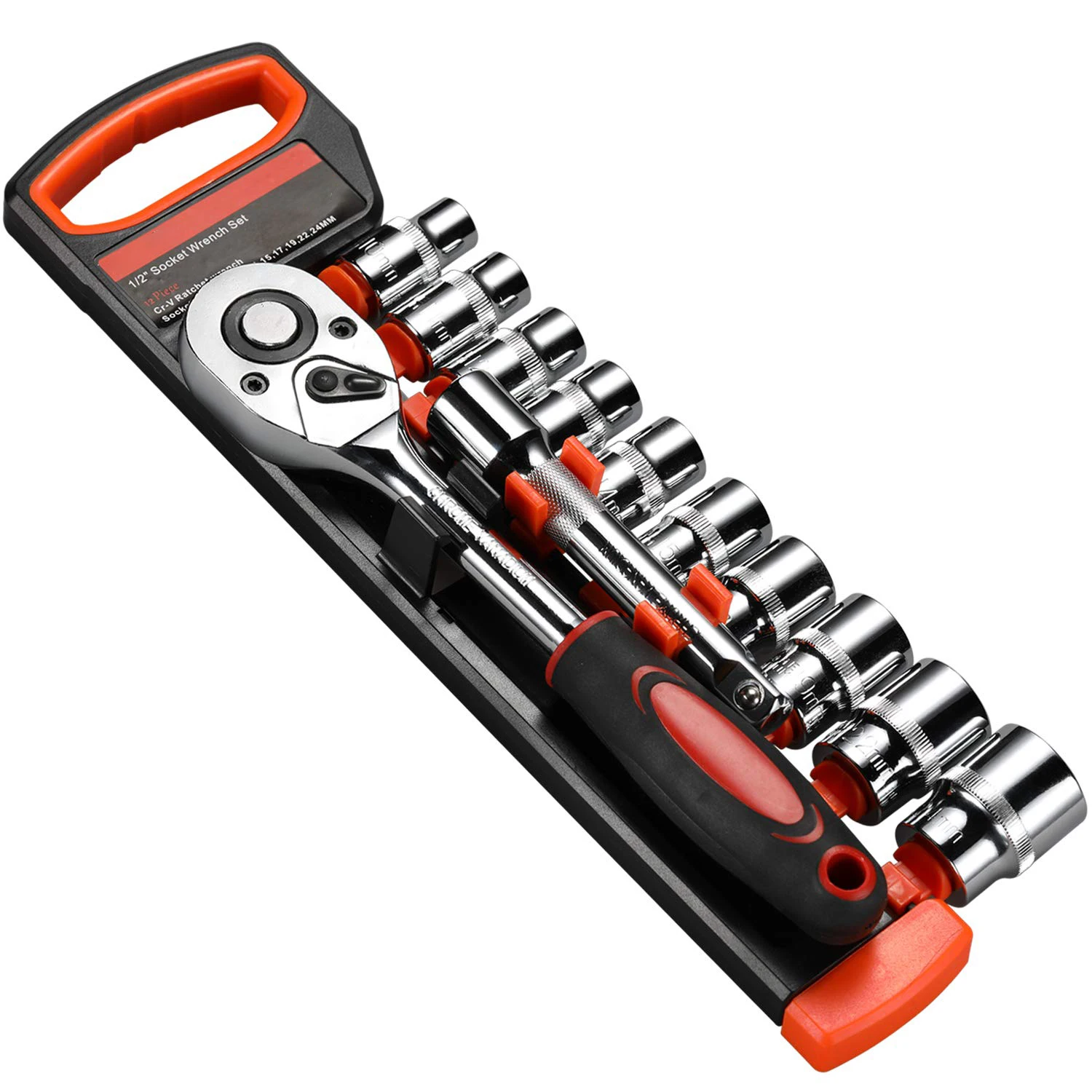 12pcs 1/2 Inch Ratchet Socket Wrench Set,Drive Socket Set With 10 ...