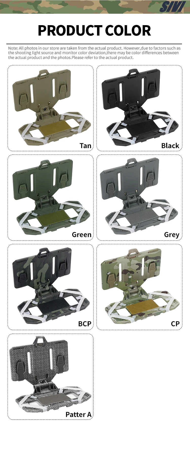 SIVI Tactical MOLLE Mobile Phone Carrier Folded Navigation Board Holder ...