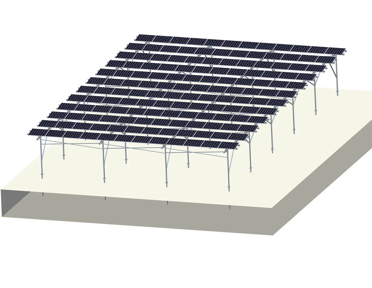 1 MW Solar Farm Agricultural System - Efficient PV Mounting