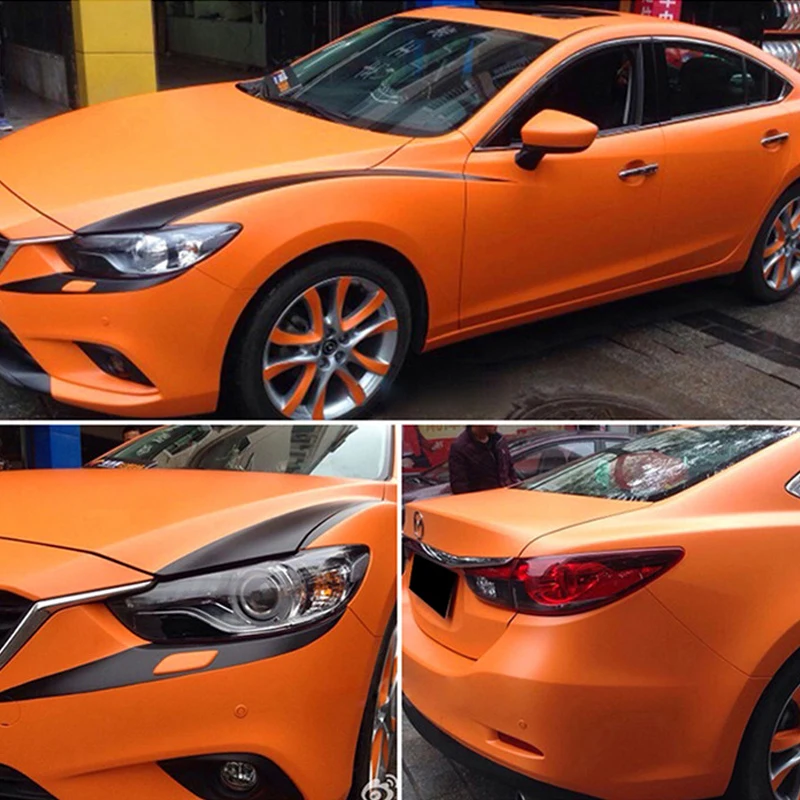 1.52x18m Vehicle Wrapping Stickers Matte Gray Color Vinyl Film Body Car ...