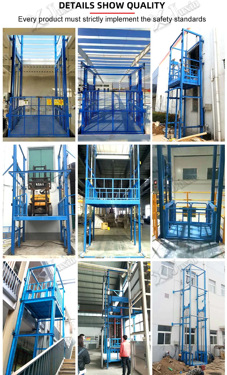 Customized Hydraulic Vertical Guide Rail Cargo Lift Goods Lift For Sale ...