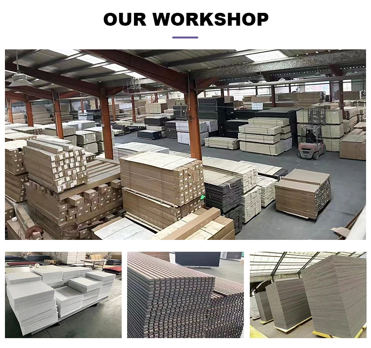 Sound-absorbing Wood Strip Polyester Fiber Grille Panels