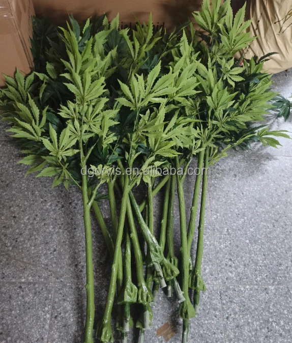 Fake Marijuana Plants 100cm Tall | Large Fake Potted Plants for Home ...