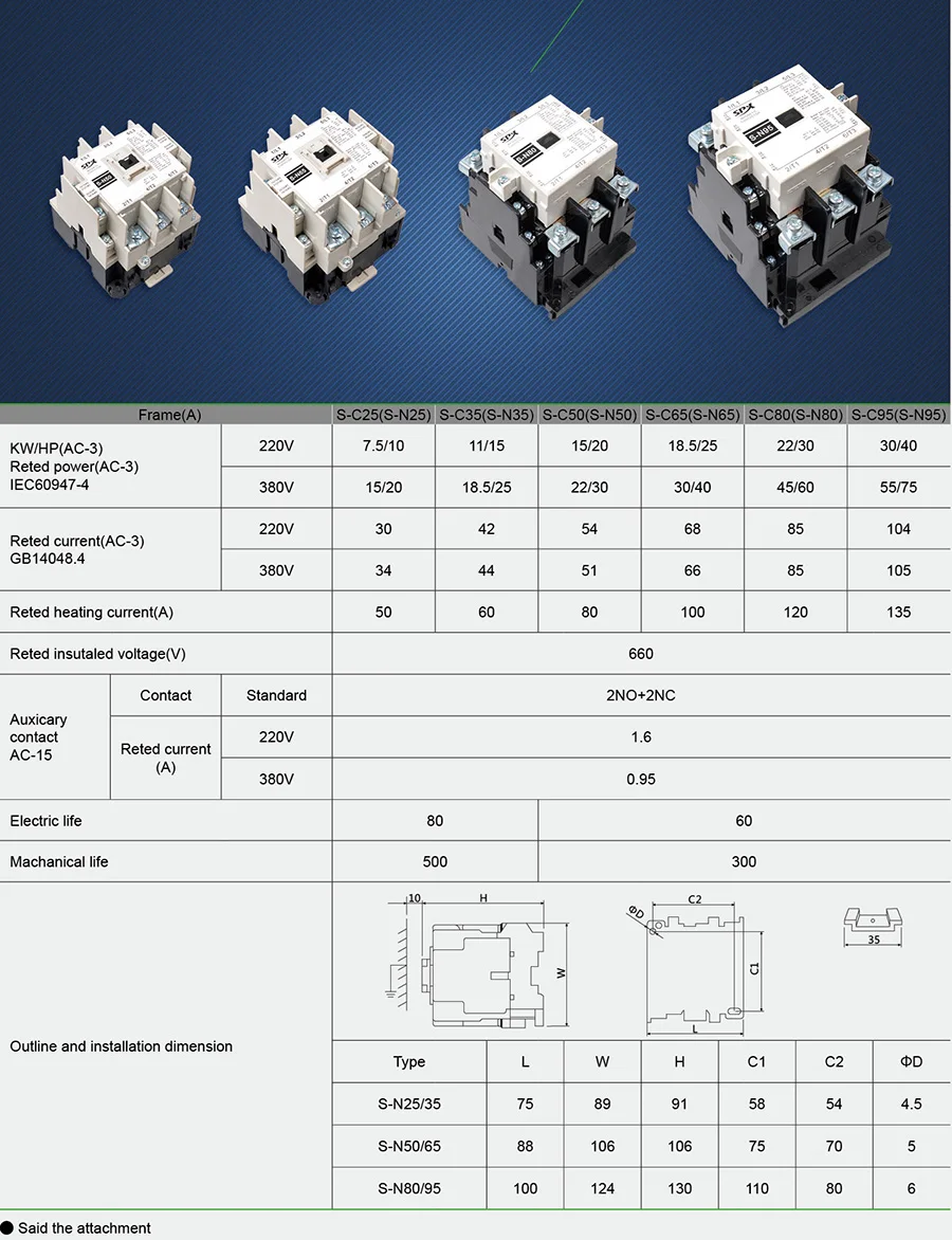 SPX S-N50 220v 50a 3 Phase Coil Ac Contactor Starter. Magnetic Starter ...