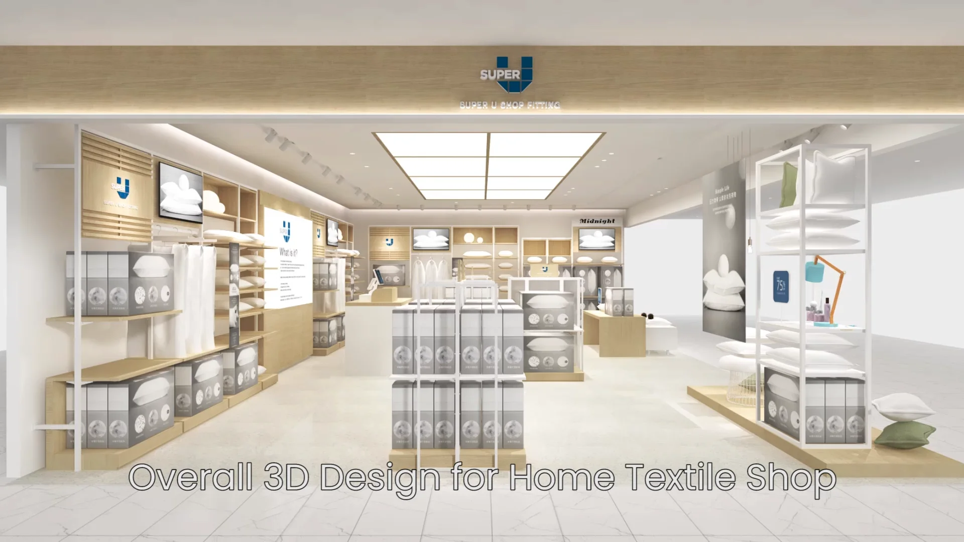 Modern Customized Retail Luxury Textile Display Racks Home Furnishing ...