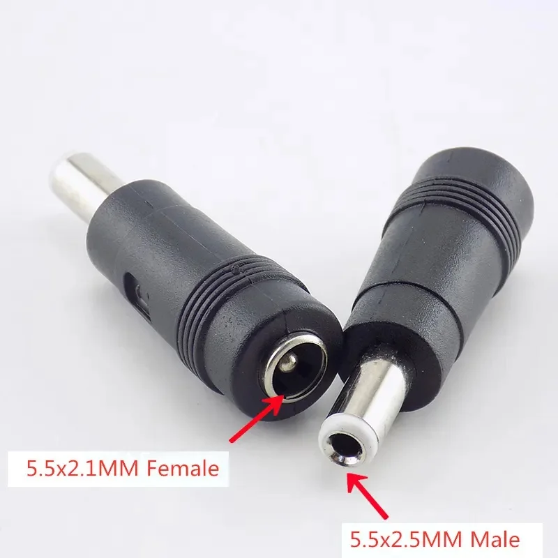 5.5x2.1mm Female to 5.5x2.5mm Plug Male Adapter Connector