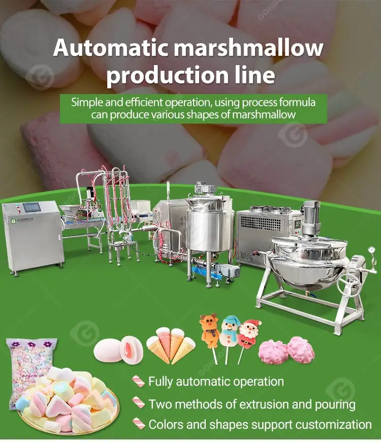 Chocolate Marshmallow Continuous Aerator Sandwiched Marshmallow Product Line| Alibaba.com