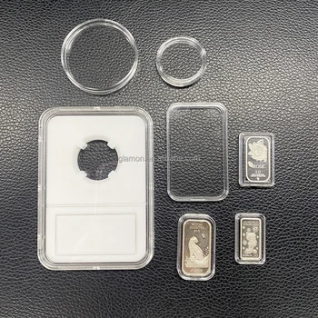 Custom Clear Acrylic Plastic Coin Capsule Round Square Rectangle Graded ...