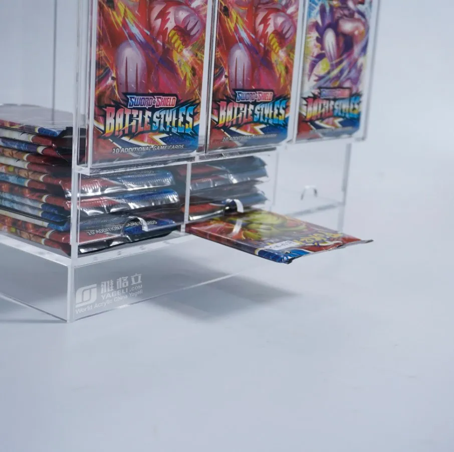 Uv Protection Custom Clear Acrylic 3 Slot Tcg Booster Pack Trading Card ...