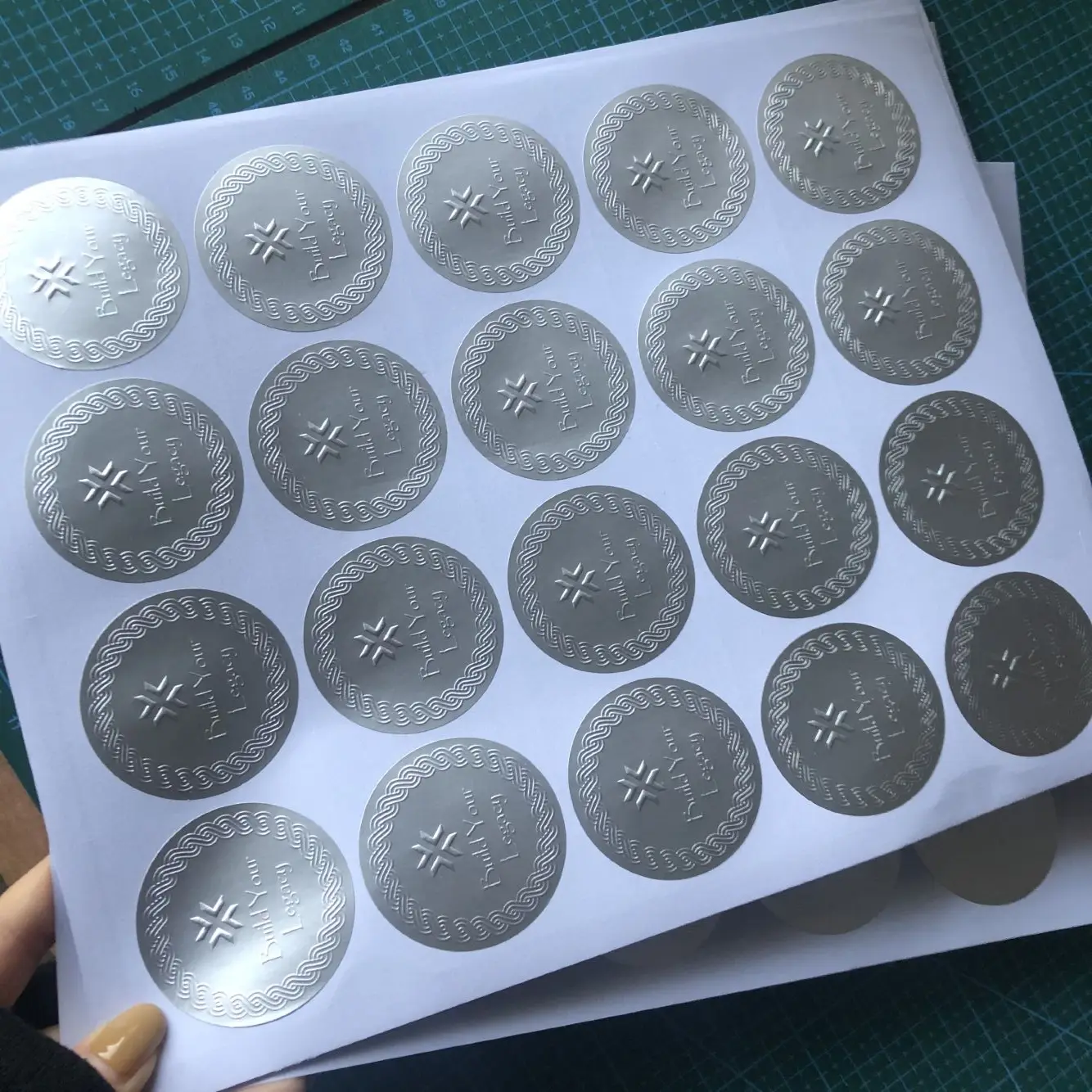 Alibaba.com: 3D emboss stickers with gold/silver foil stamp ...