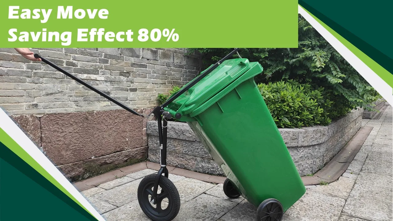 2023 New Arrival Waste Bin Assistant Trash Bin Mover Dustbin Trailer ...