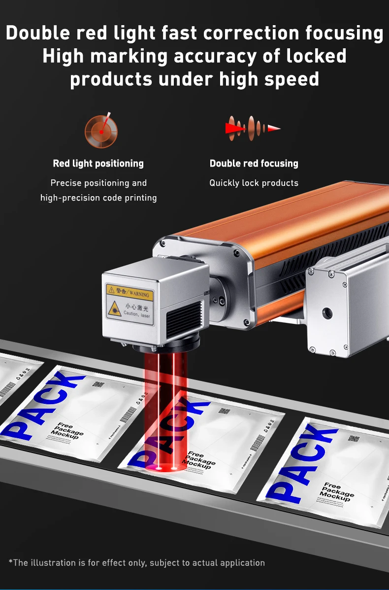 High Precision Logo Barcode Qr Code Batch Number 20w 30w 40w Co2 Laser Marking Machine For ...