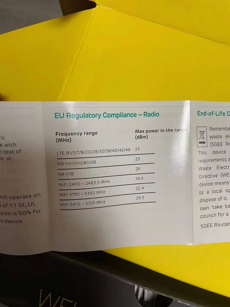 Original 5g Nr Indoor 5gee Router 4.67 Gbps Wifi 6 Cpe 4*4 Mimo Easy ...