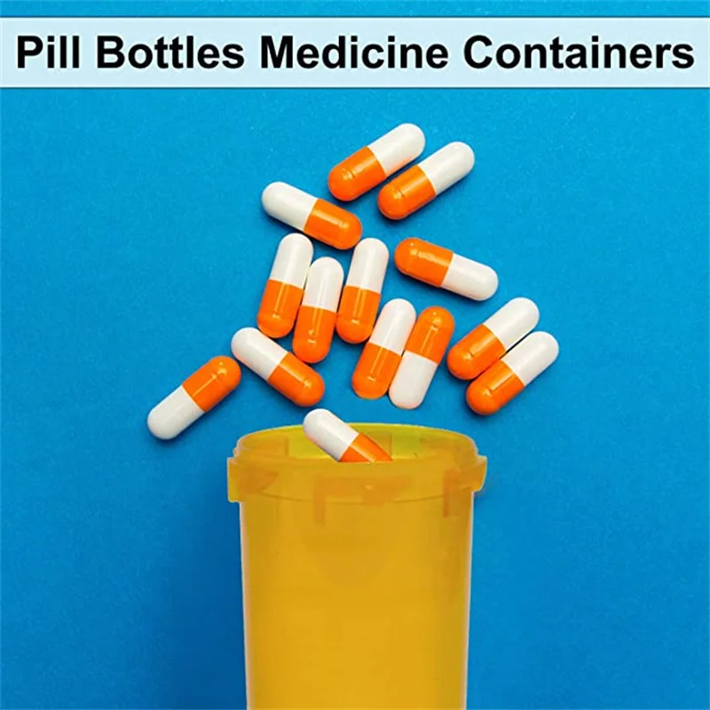 Factory Blue Plastic Vial 6/8/13/16/20/30/40/60dr Snap Cap Prescription ...