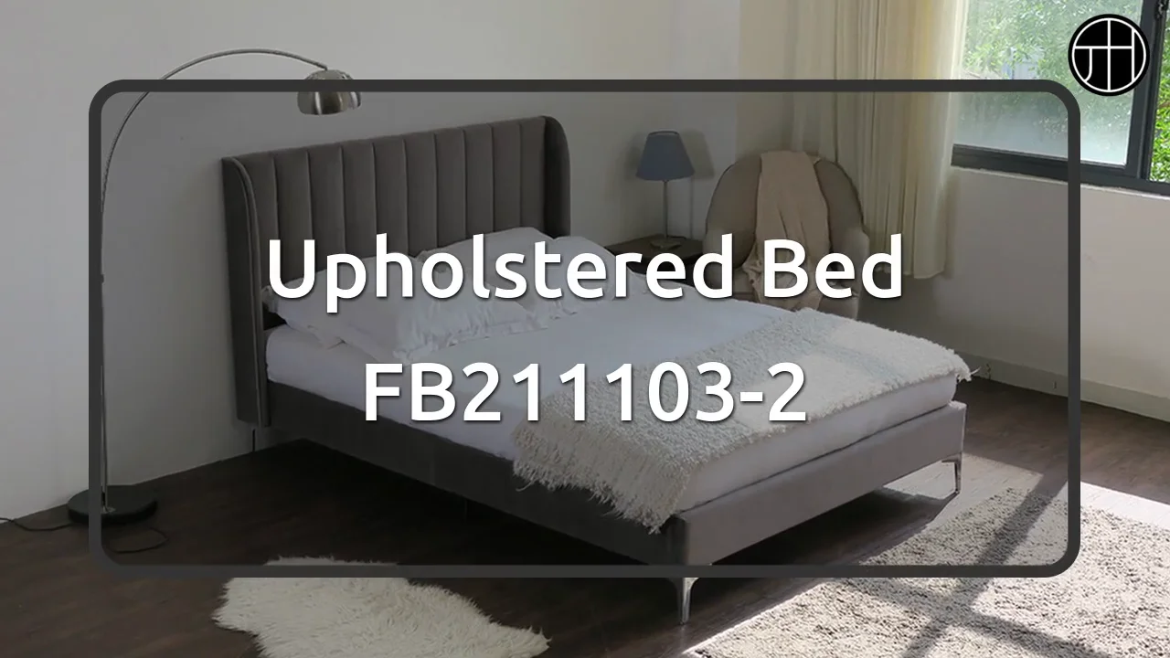 Latest Design Furniture Fabrics Backrest Full Size Double Wood Bed ...