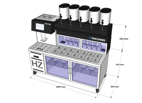 HENGZHI Intelligent Fully Automatic Boba Tea Maker Machine