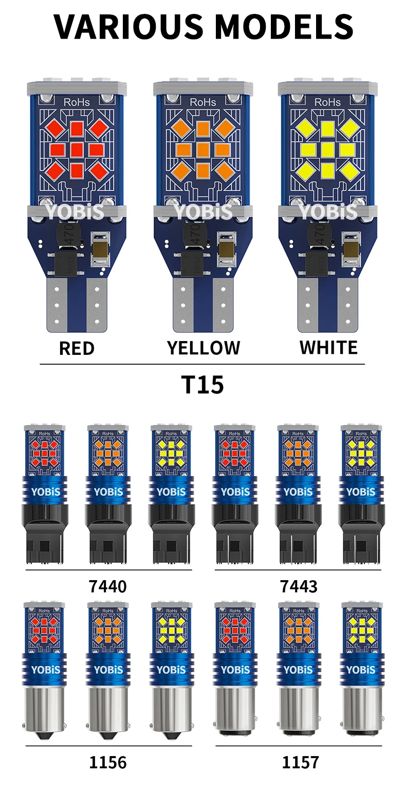 Yobis Factory Luces Interior T15 24smd Light T15 W16w Led Canbus Drl ...