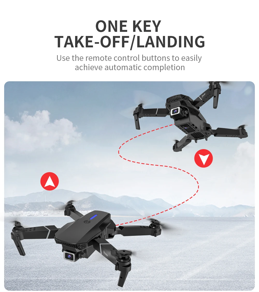 2022 New E88 Pro Drone 4k With Camera Foldable Drone With Wide-angle ...