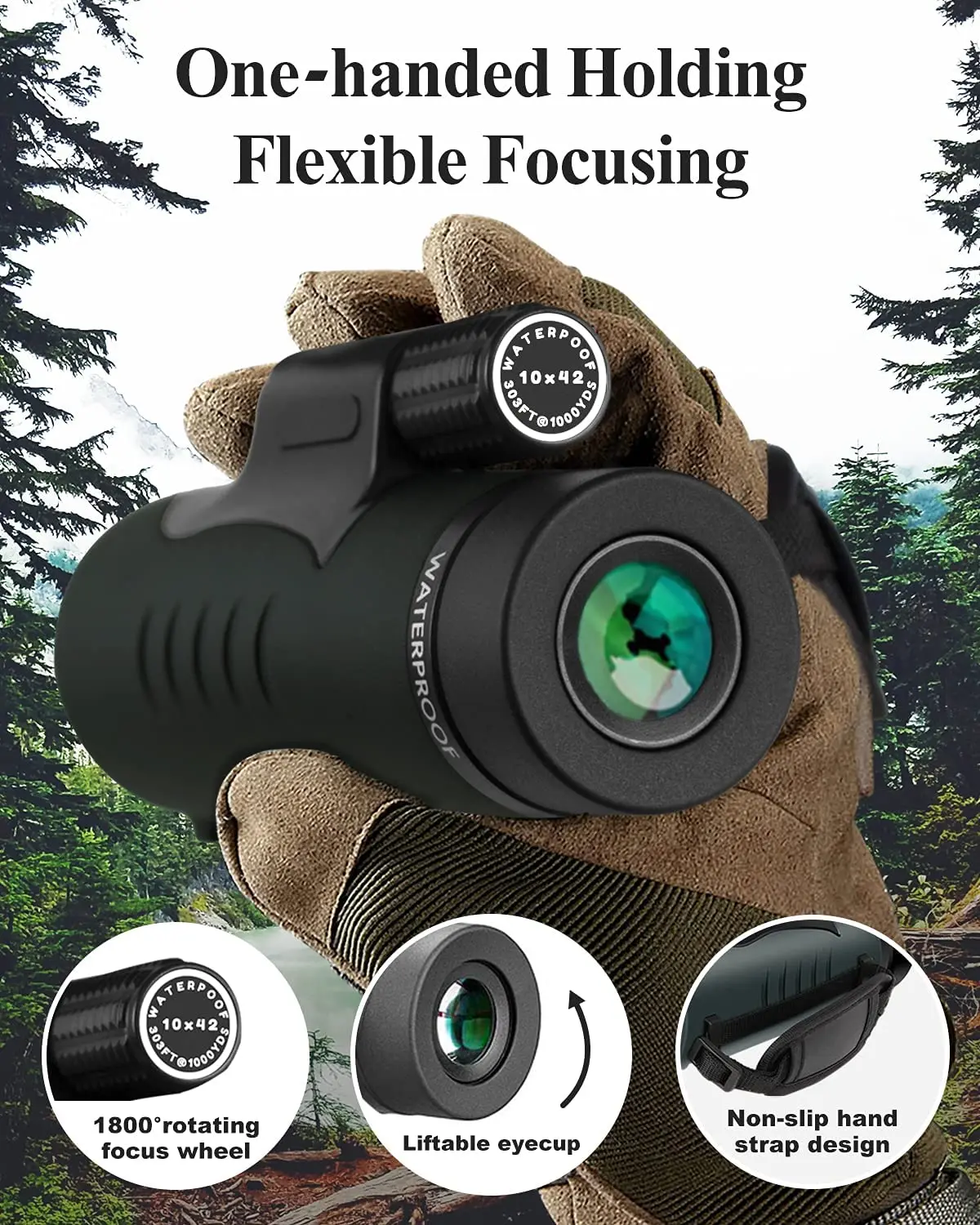 2021 New Monoculars With Wrist Strap. With Bracket And Clip - Buy ...