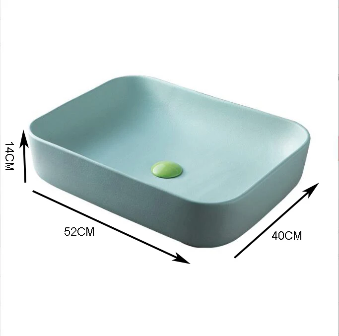 Colored Rectangle Basins - Durable and Stylish Sanitary Ware