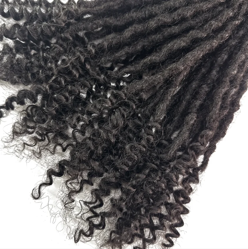 HOHO DREADS Boho Loc Extension Human Hair With Curly Ends No Shedding ...