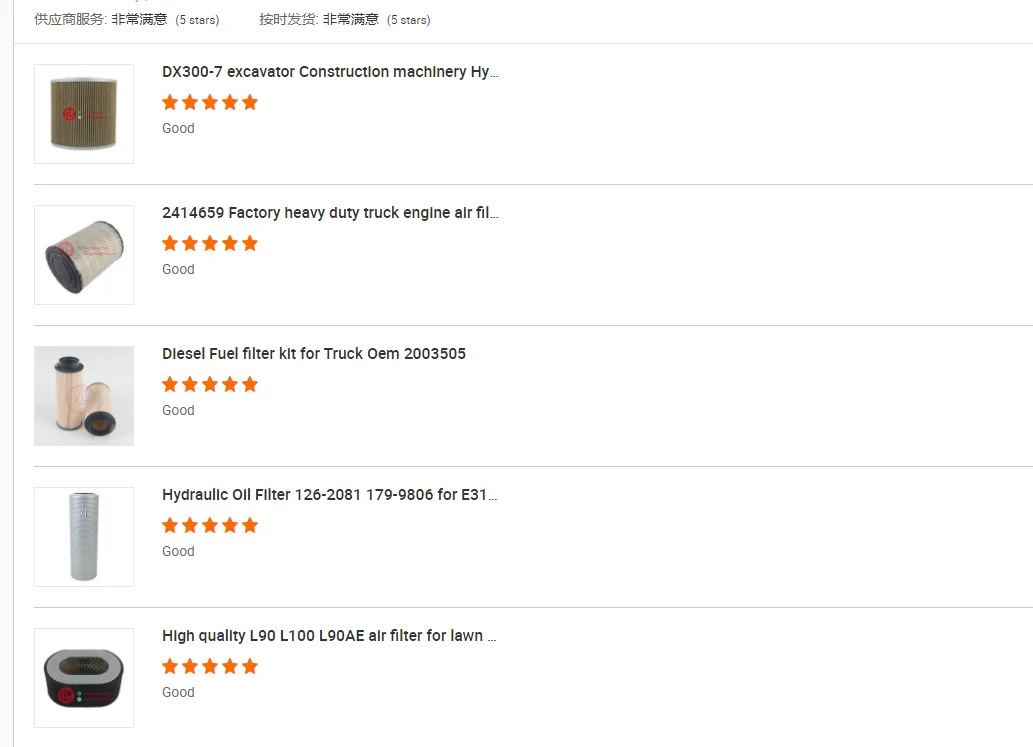 5000957 High Quality Excavator Parts Cab Air Filter 211-2660 5000957 ...