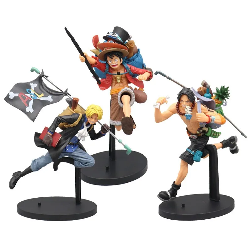 Anime Figures King of Thieves Luffy Ace Sapper Nautical Running ...