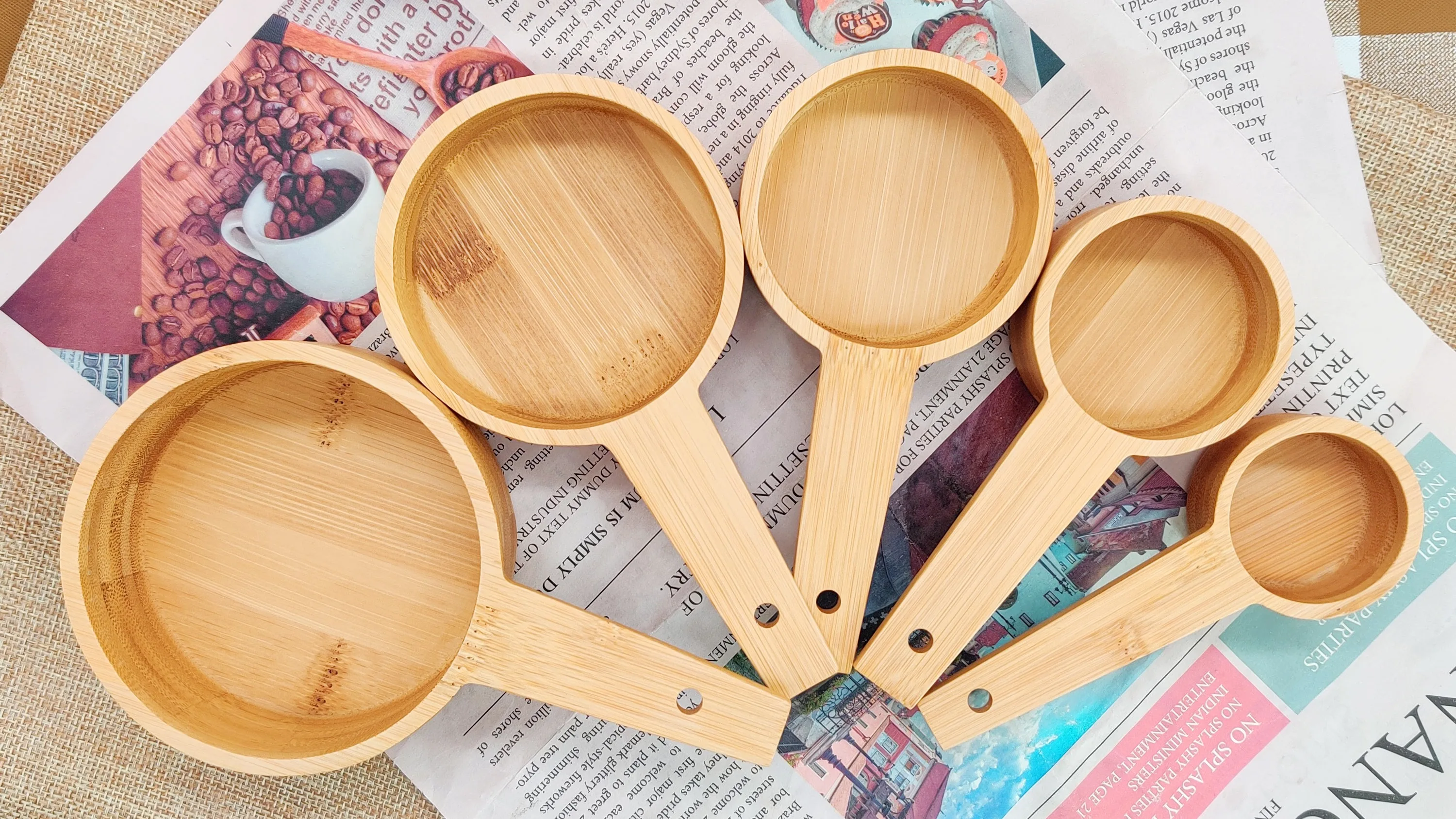 Kitchen Utensil Accessories Bamboo Tea Coffee Scoop Seasoning Tableware ...