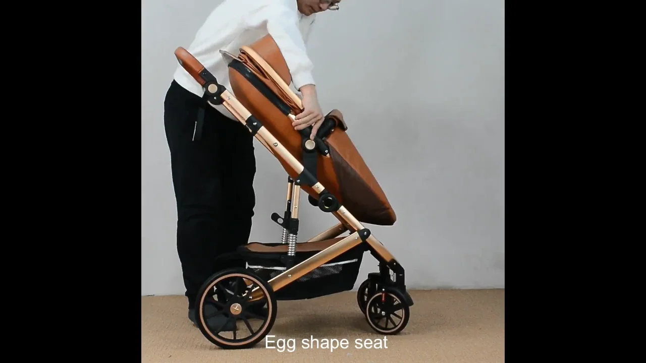 2022 Luxury High Landscape Stroller Egg Shape Baby Carriage High View 3 ...