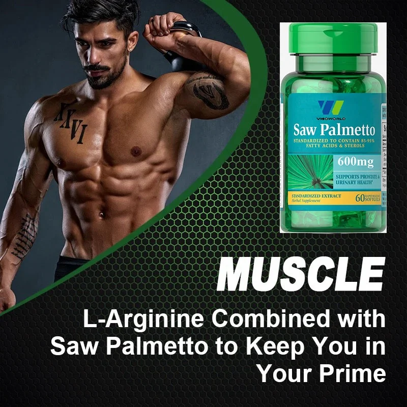 Private Label Saw Palmetto Softgel Capsules 600mg Supports Urinary ...