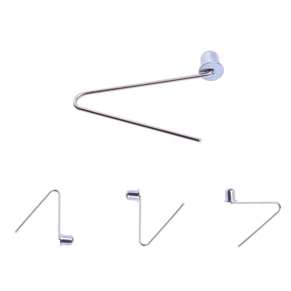 Manufacture 1.3mm Steel Wire V Shape Springs Button Clips For 25mm Tube ...