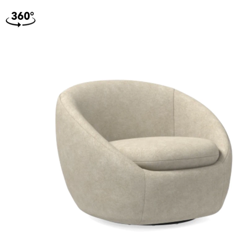 Custom Modern Single Sofa Swivel Rounded Luxury Designer Armchair ...
