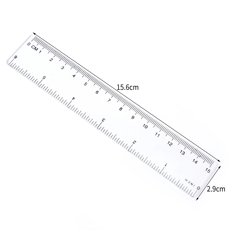 Wholesale 15cm Scale Clear Transparent Plastic Ruler School Office ...
