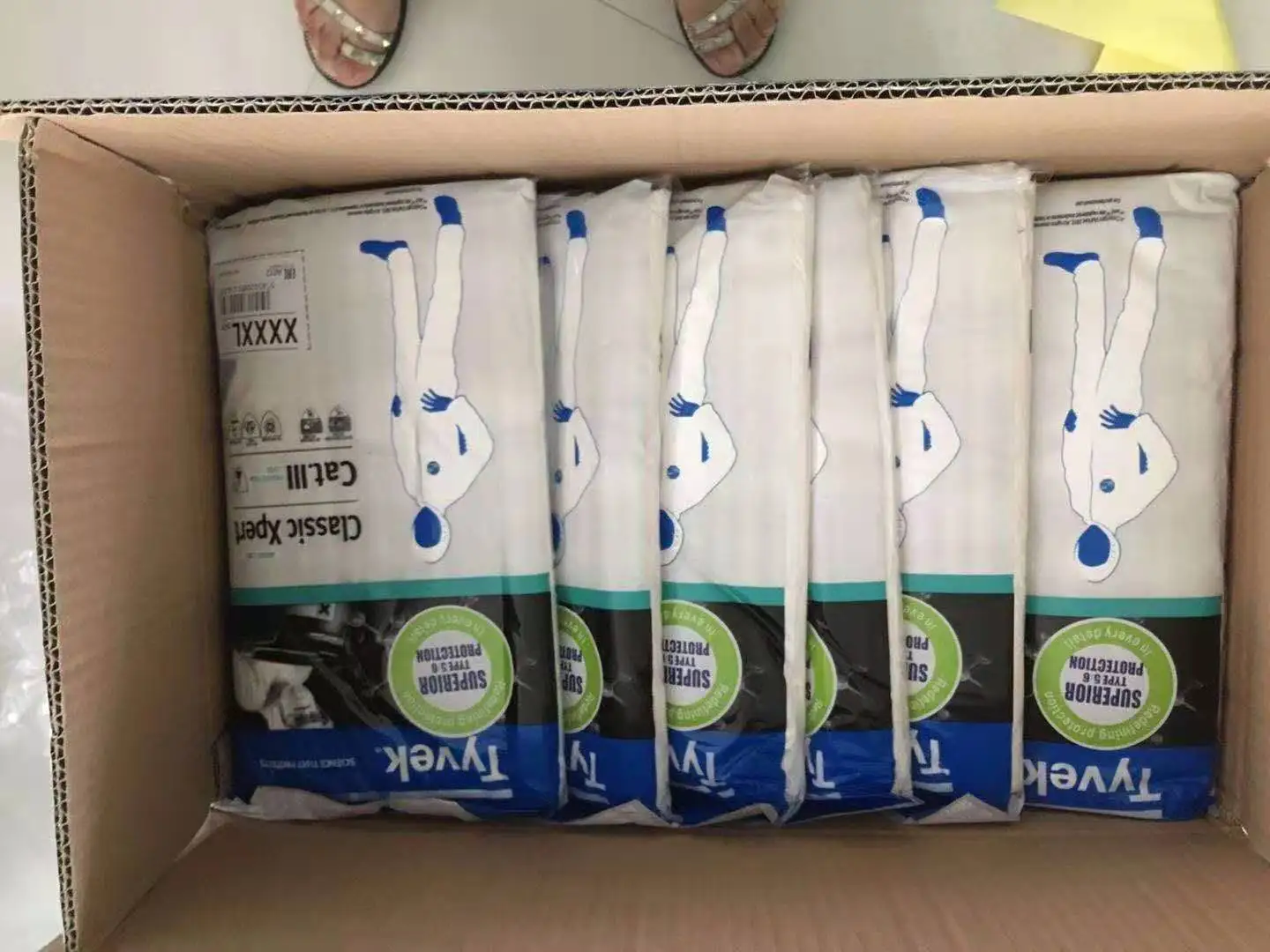 Cat 3 Type 5/6 Body Suits Disposable Coveralls Complet Body for Oil ...