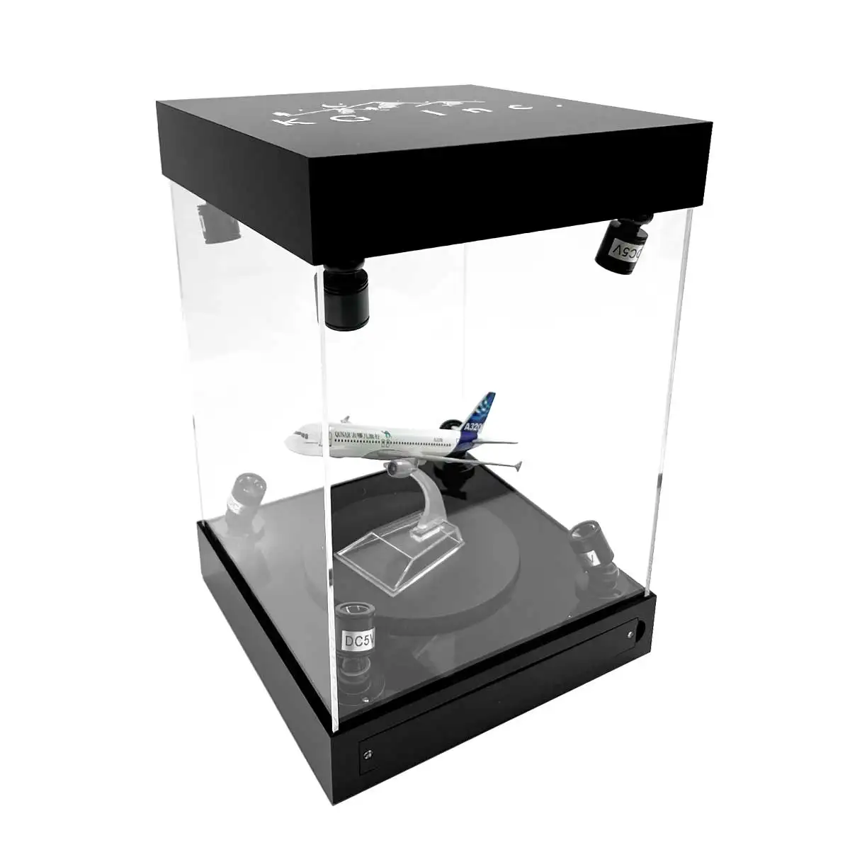 Rotating Led Lighting Acrylic Toy Figure Display Cases 1/6 Display Case ...