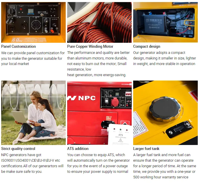 NPC 8KW 8KVA 9KVA 10KVA 11KVA Generator Diesel AC Three Phase Diesel ...