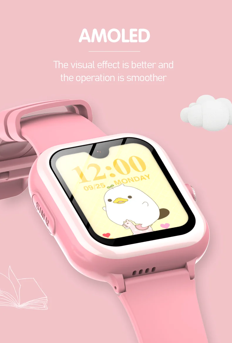 AMOLED Display Smart Watch with SOS, SMS, and Camera