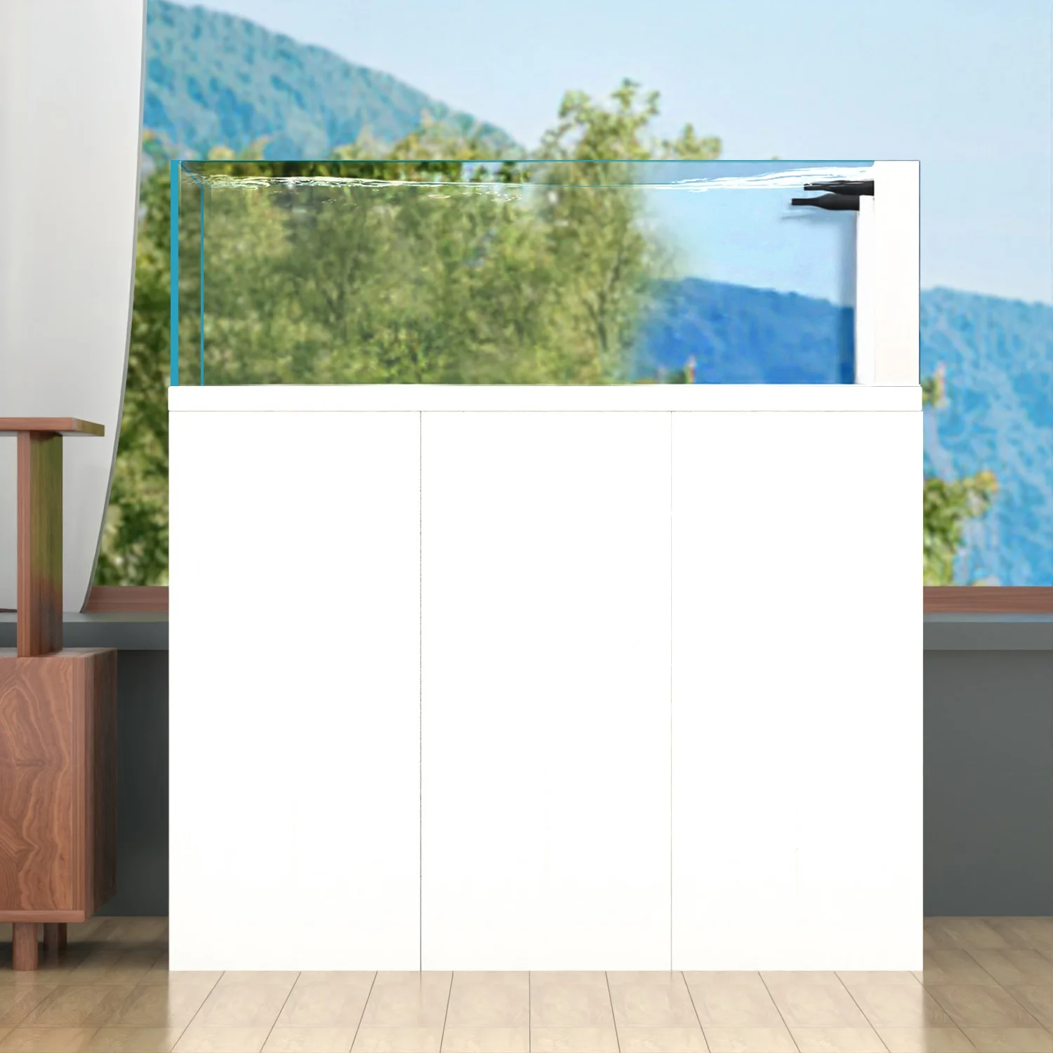 Modern Rectangle Glass Aquarium For Home Eco-friendly Reef Tank Fish ...