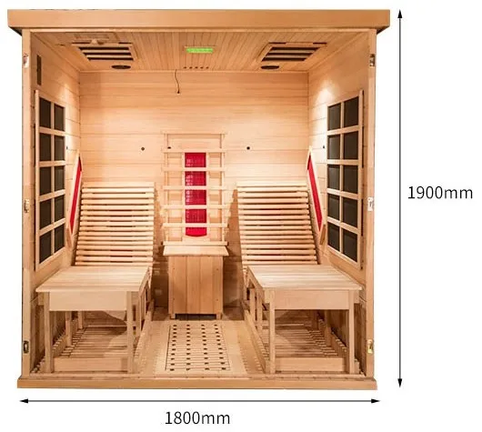 Home Relax Lay down Chairs Infrared Sauna for 2 Person