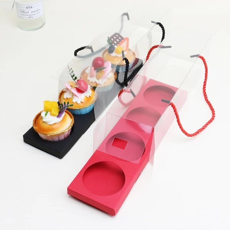Pvc And Pet Plastic Packing Gift Box Transparent Paper Box With Handle ...